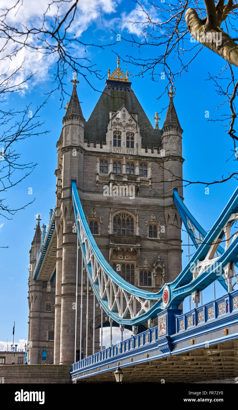 Tower Bridge (built 1886–1894) is a combined bascule and suspension ...