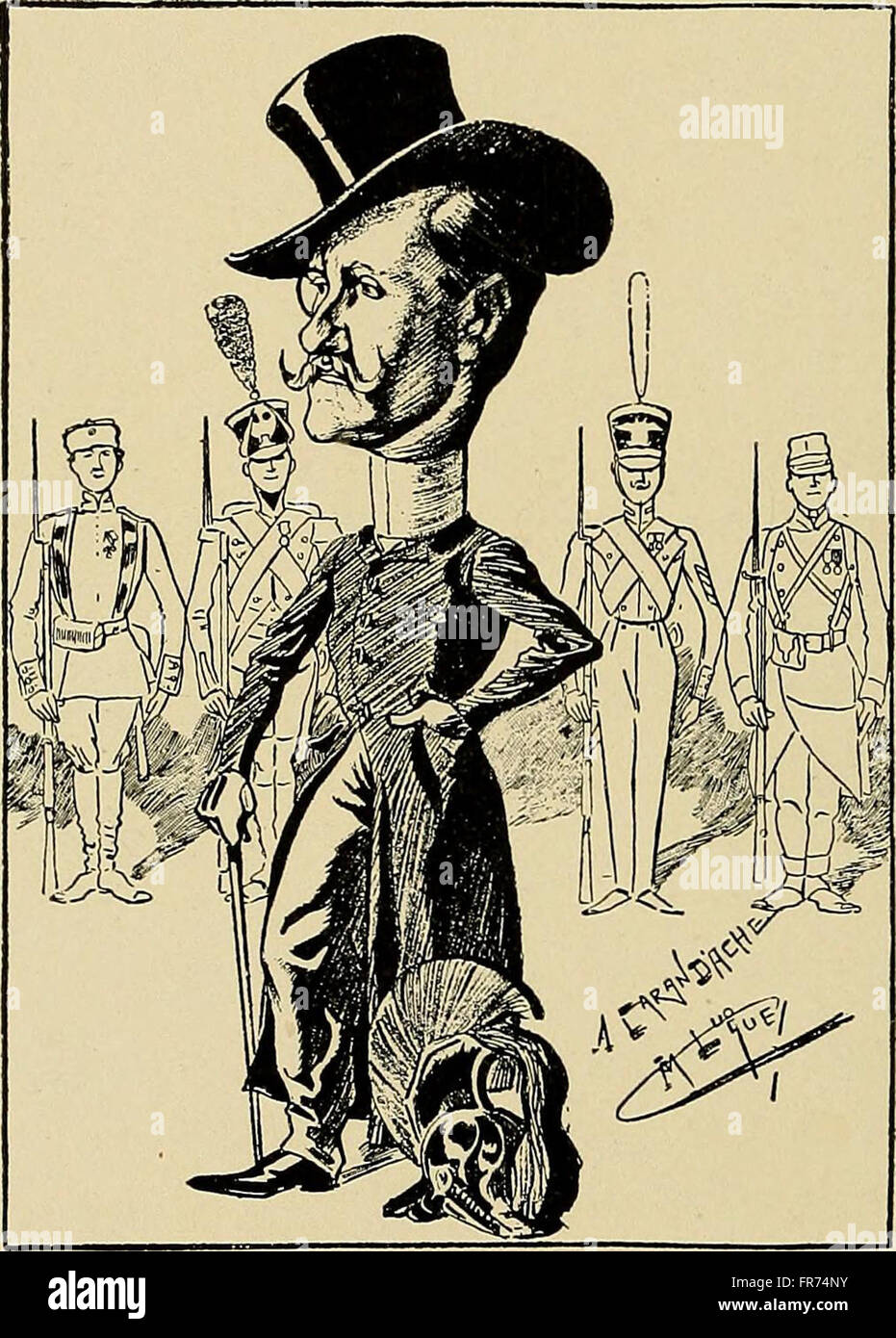 This 1904 publication presents a series of caricatures depicting key ...