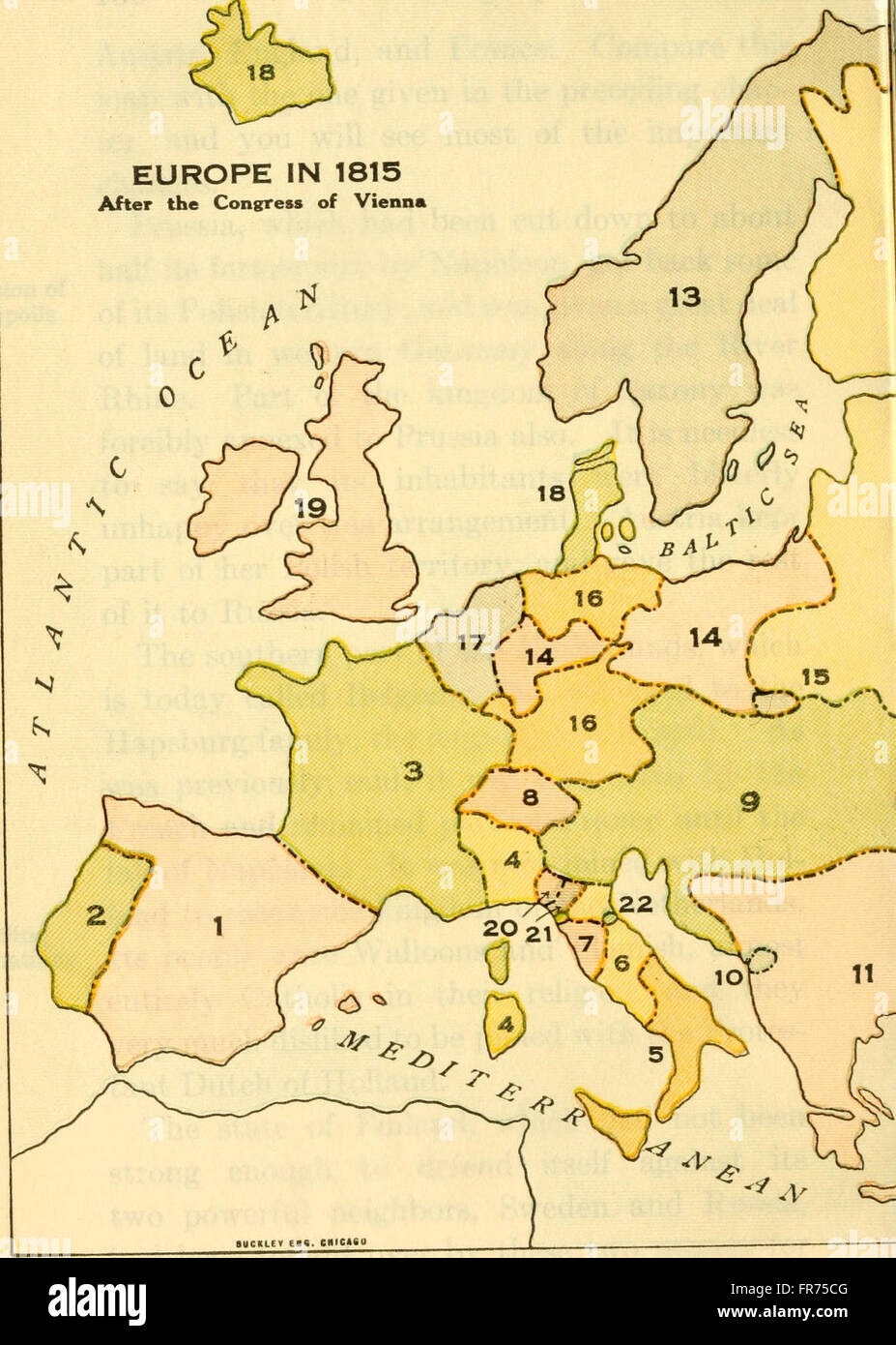The story of the map of Europe, its making and its changing (1916 Stock ...