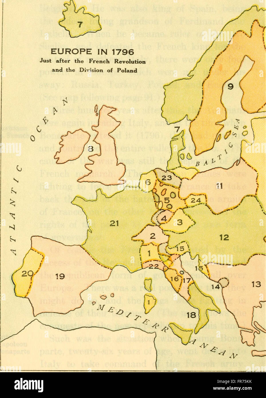 The story of the map of Europe, its making and its changing (1916 Stock ...
