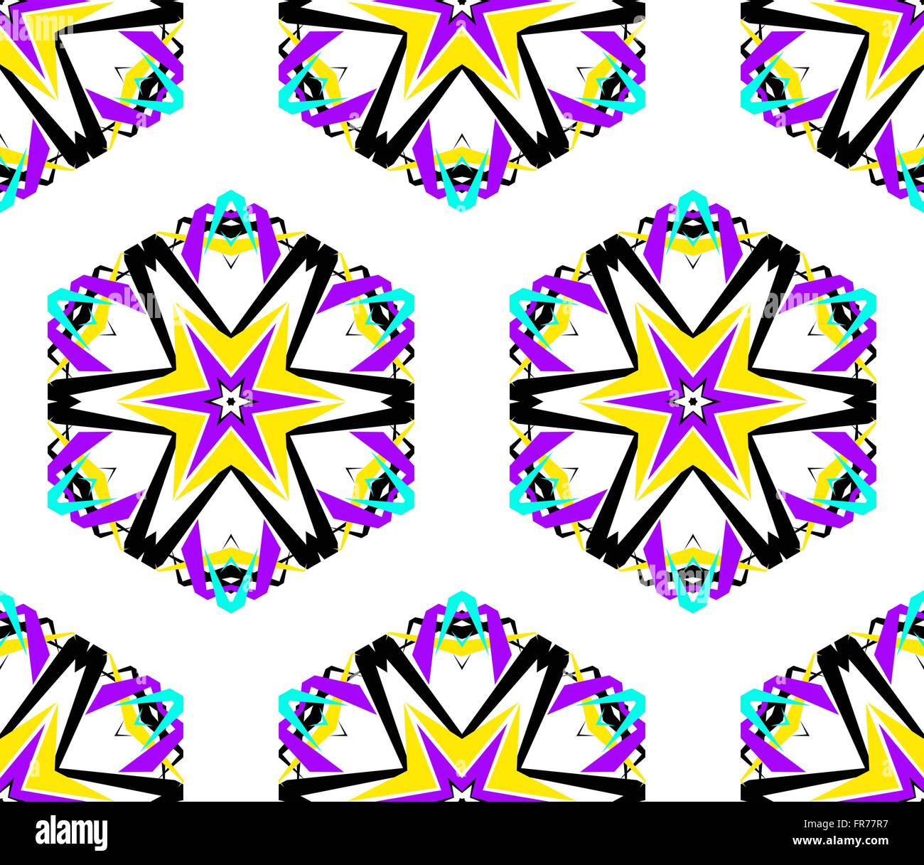 Bright Hexagon Flower Pattern Stock Vector Image & Art - Alamy
