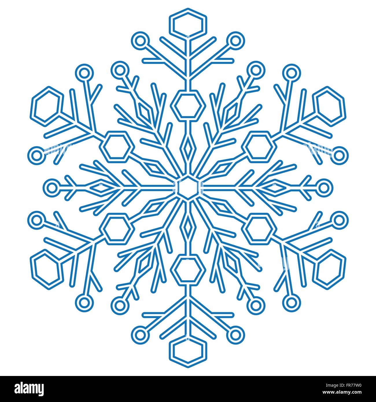 Pretty Vector Round Snowflake Stock Vector Image & Art - Alamy