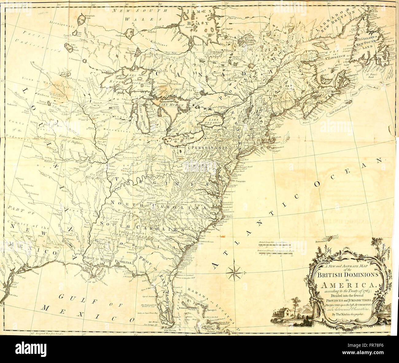 North america map 1759 hi-res stock photography and images - Alamy