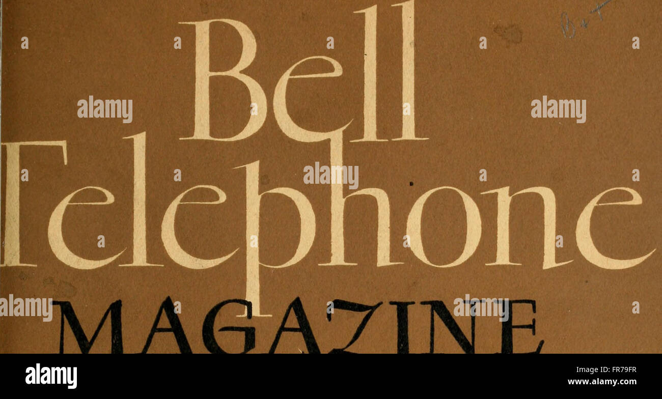 The 'Bell Telephone Magazine' (1922) is a publication detailing the ...
