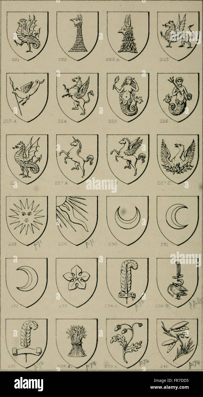 Heraldry, historical and popular (1864 Stock Photo - Alamy