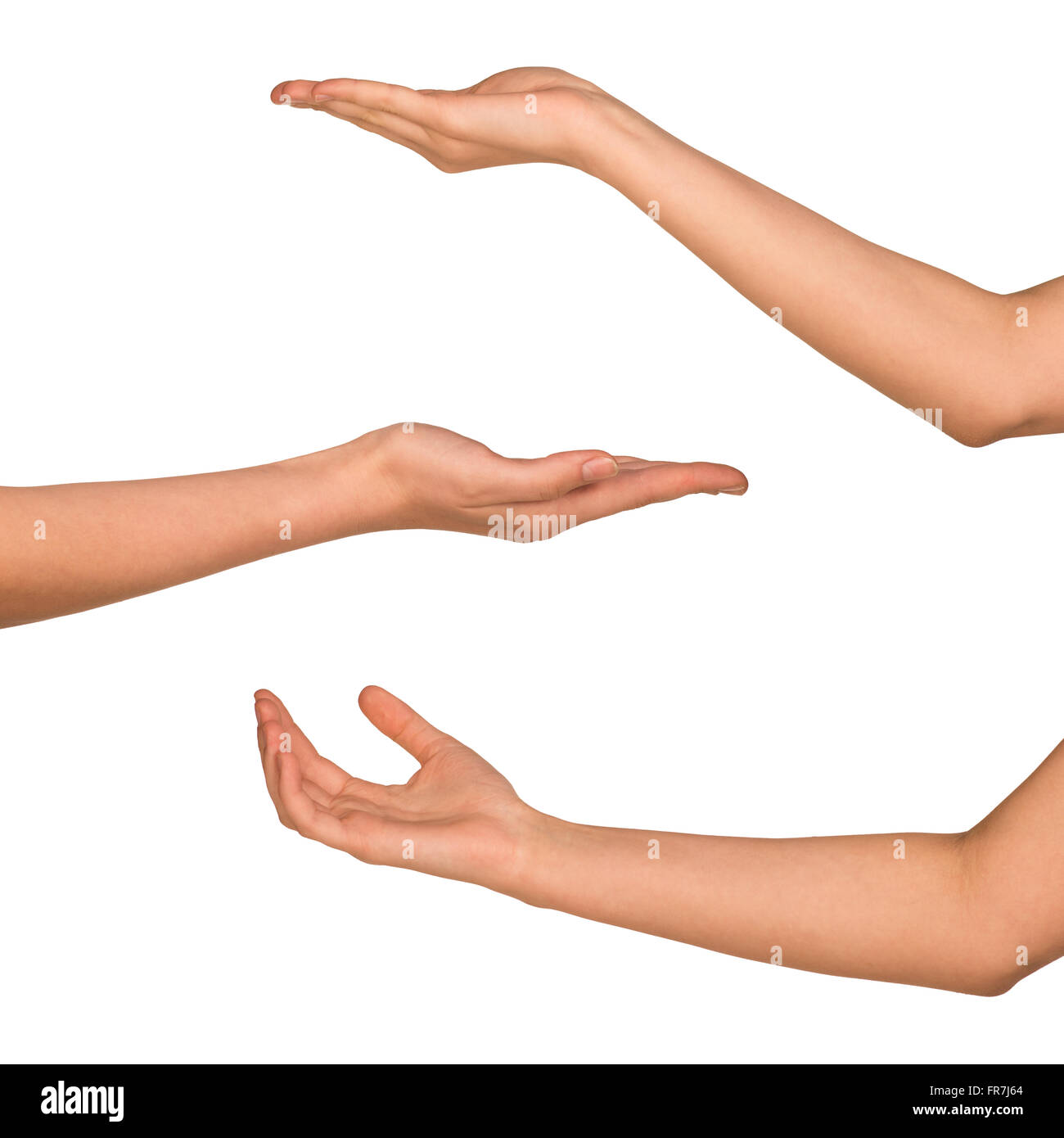 Set of woman arms Stock Photo - Alamy