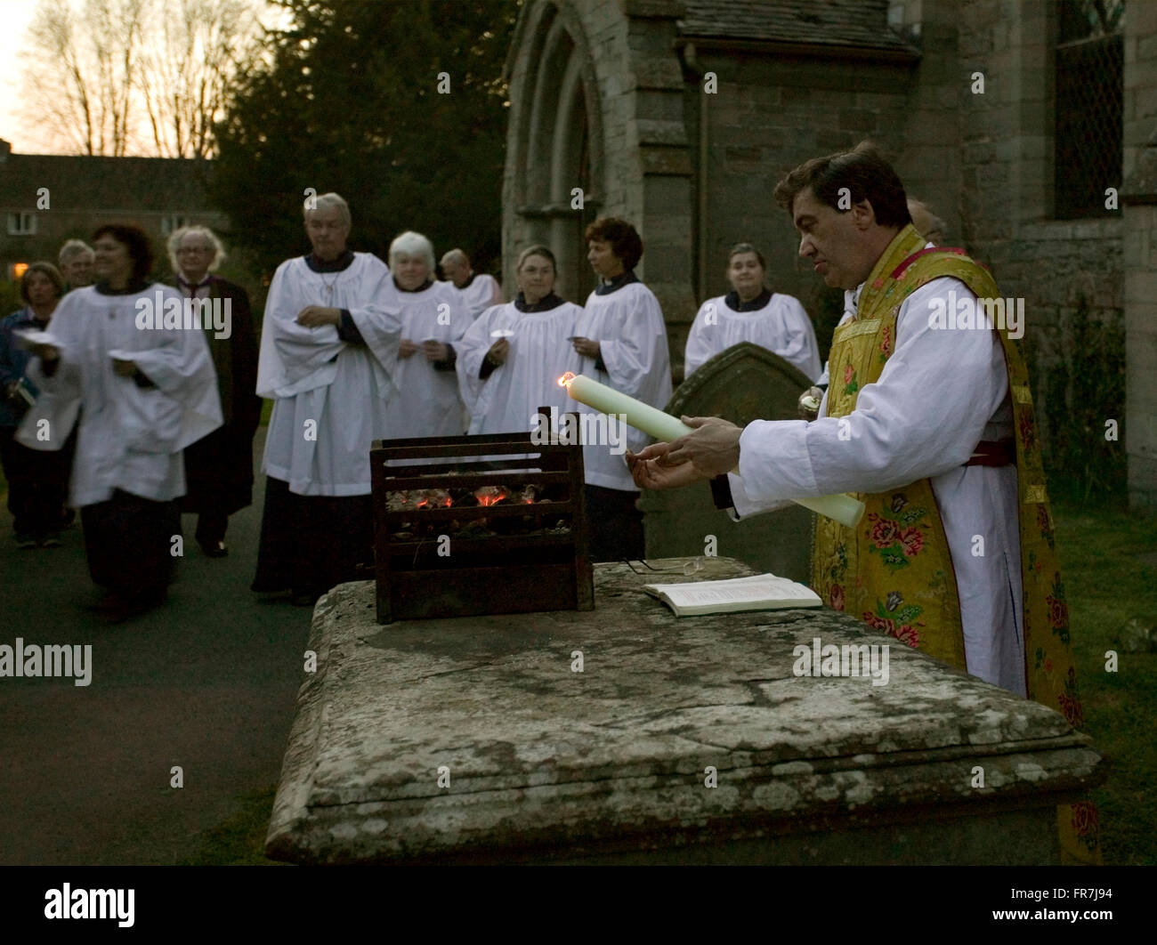 First Mass of Easter Stock Photo - Alamy