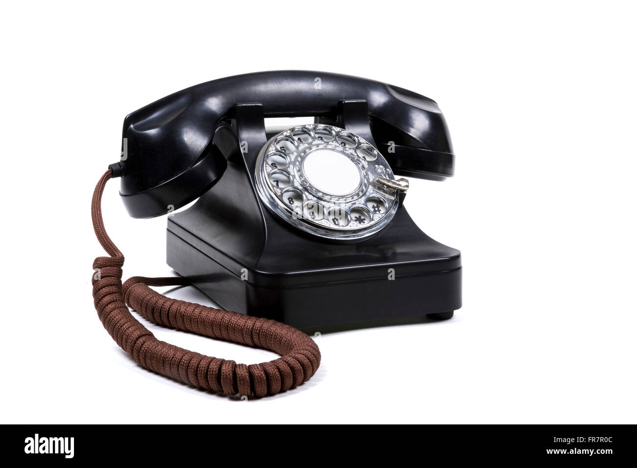 A Black Rotary Phone Stock Photo - Alamy