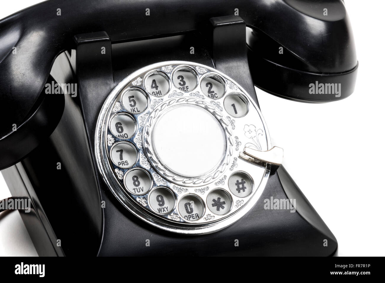 A Black Rotary Phone Stock Photo - Alamy