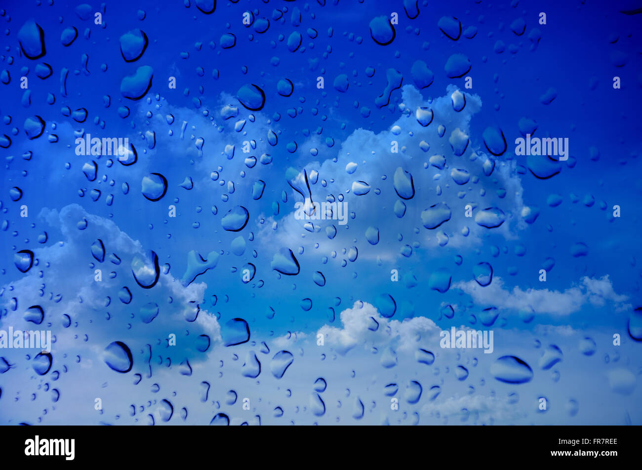blue sky and cloud from nature with drop water Stock Photo - Alamy