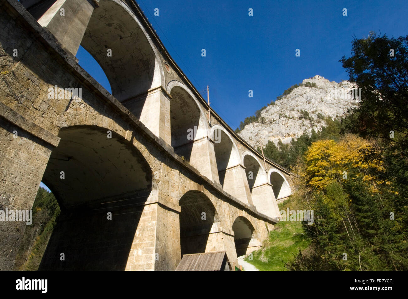 Österreich, Semmering, Semmeringbahn, Viadukt Kalte Rinne 2 Stock Photo - Alamy