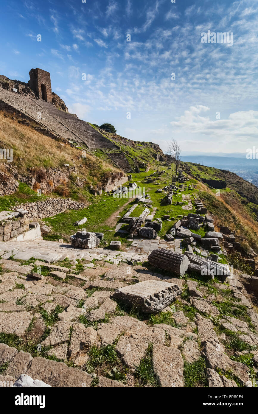 Ancient ruins of a theatre; Pergamum, Turkey Stock Photo - Alamy