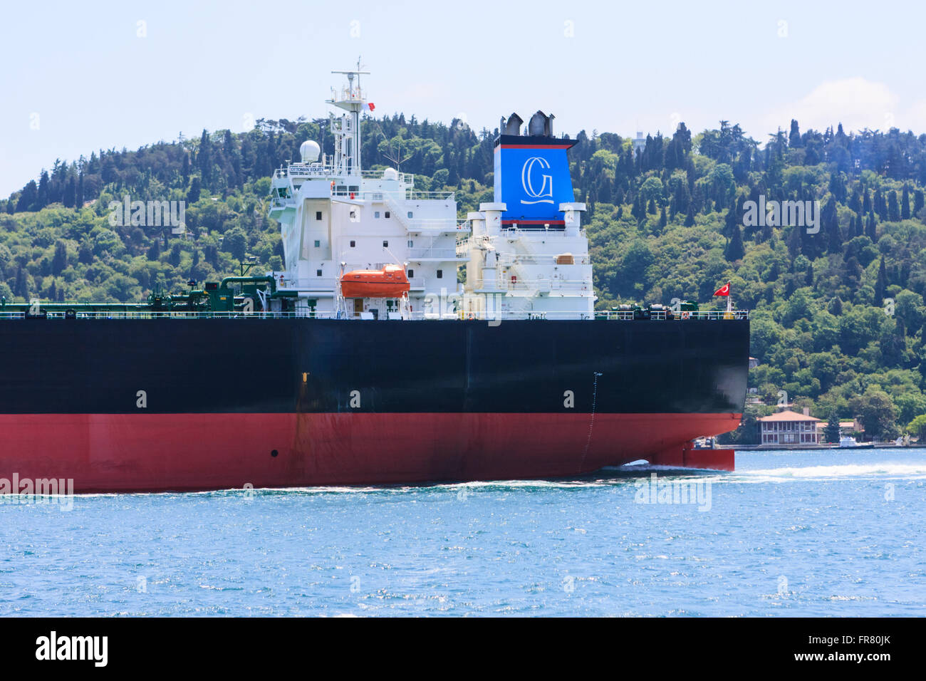 Cargo ship on the river Bosphorus Istanbul Turkey Stock Photo - Alamy