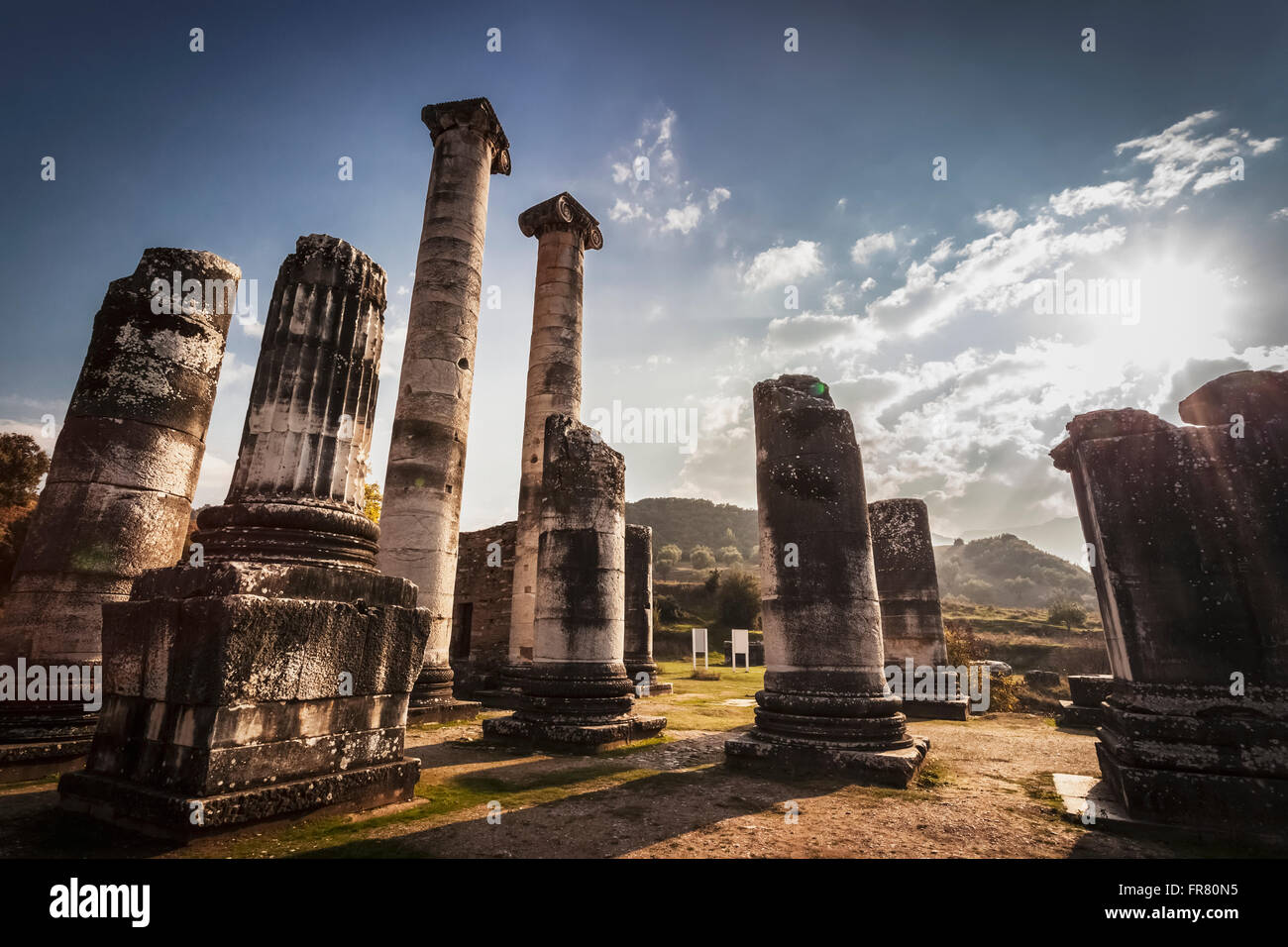 Ruins of the Temple of Artemis; Sardis, Turkey Stock Photo - Alamy