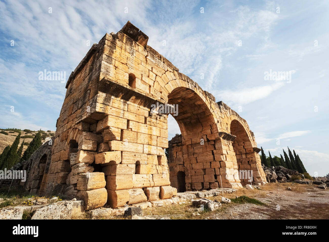Grave monuments, Necrolopis; Pamukkale, Turkey Stock Photo - Alamy