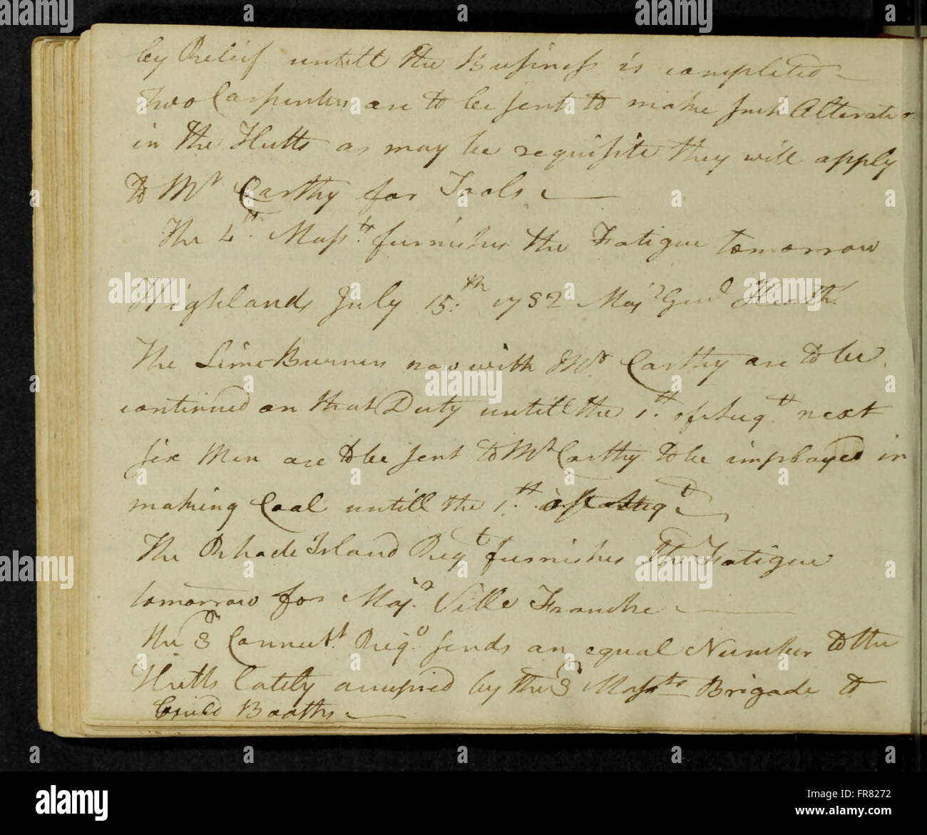 The manuscript of the Orderly Books from the 20th Militia Regiment of ...