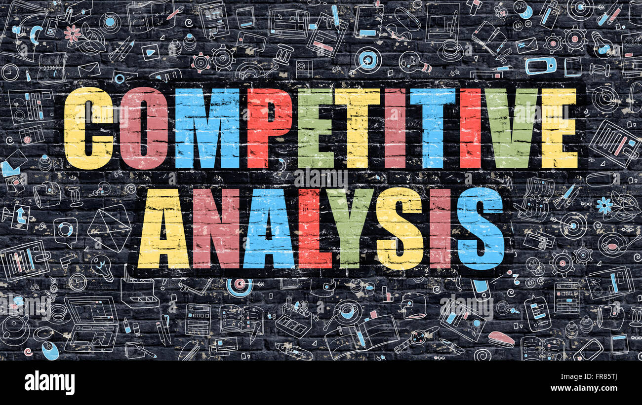 Competitive Analysis in Multicolor. Doodle Design Stock Photo - Alamy