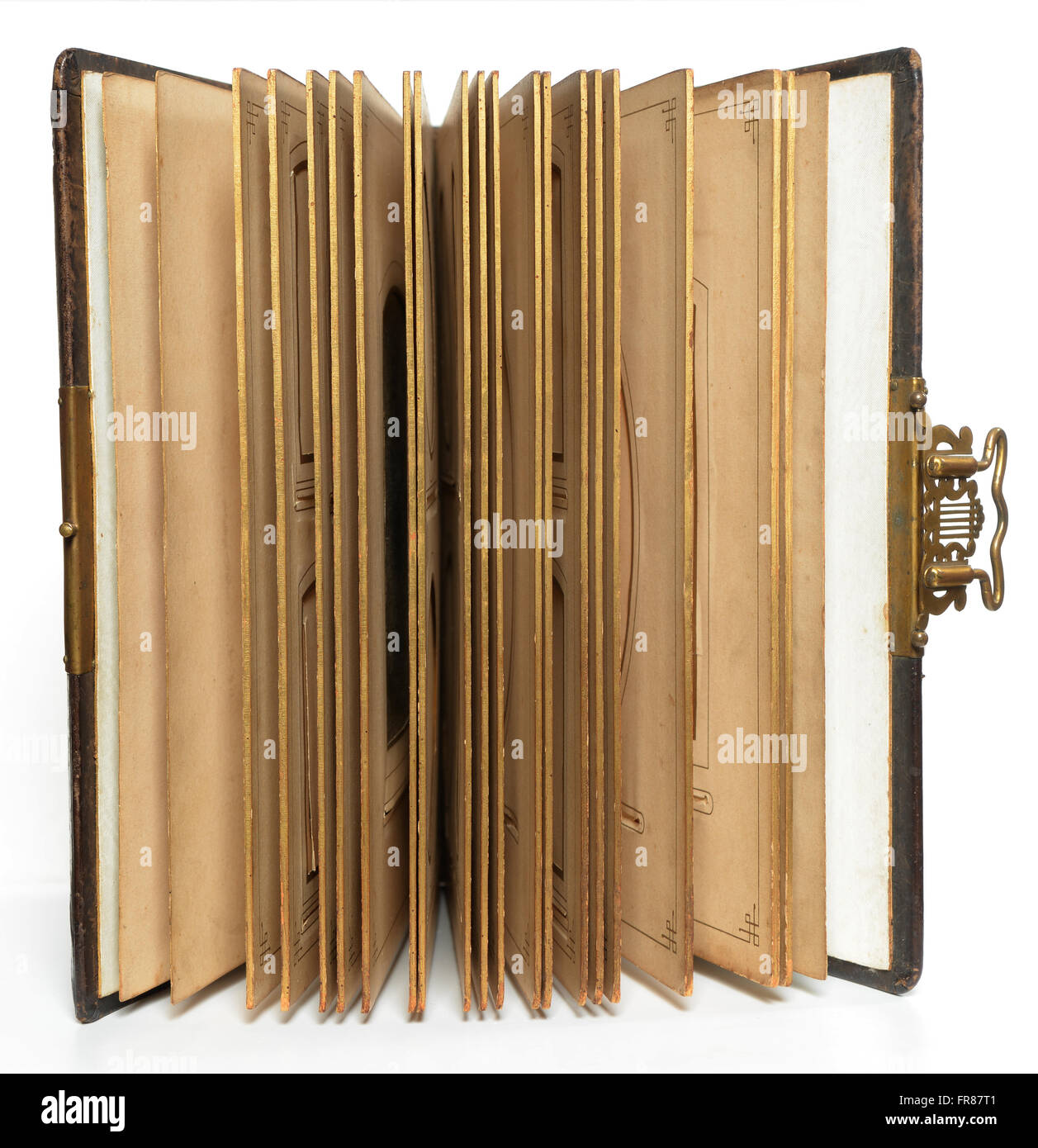 old photo album on white background Stock Photo - Alamy
