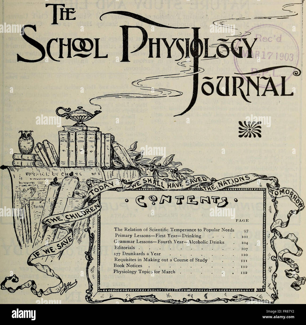 The School Physiology Journal, published in 1902, presents research on ...
