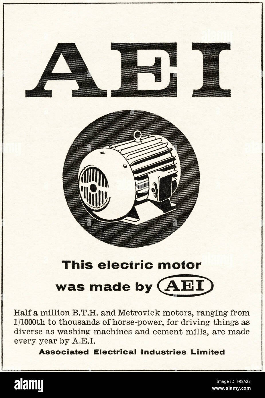 1950s uk english electric magazine hi-res stock photography and images ...