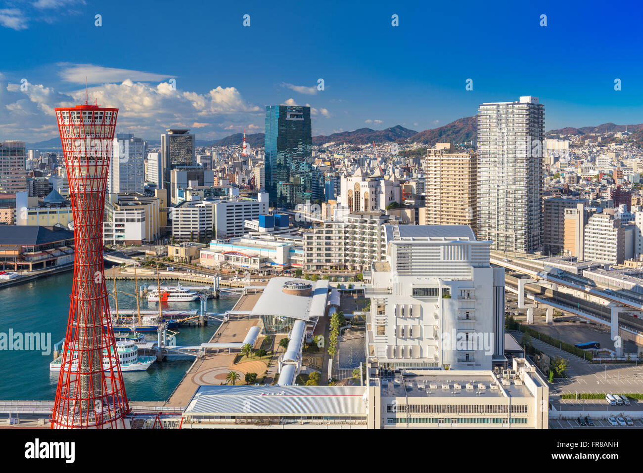 Kobe, Japan harbor skyline Stock Photo - Alamy