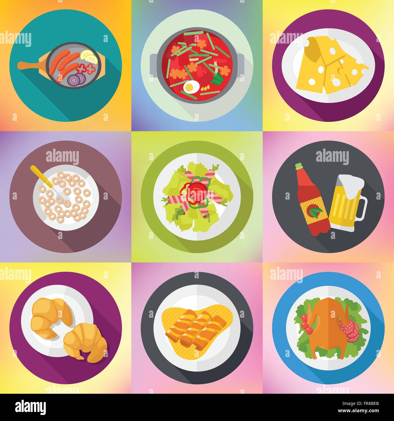 restaurant homemade food signs set Stock Vector Image & Art - Alamy