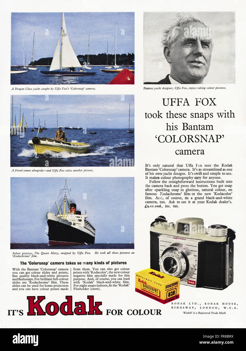 Original vintage full page colour advert from 1950s. Advertisement ...