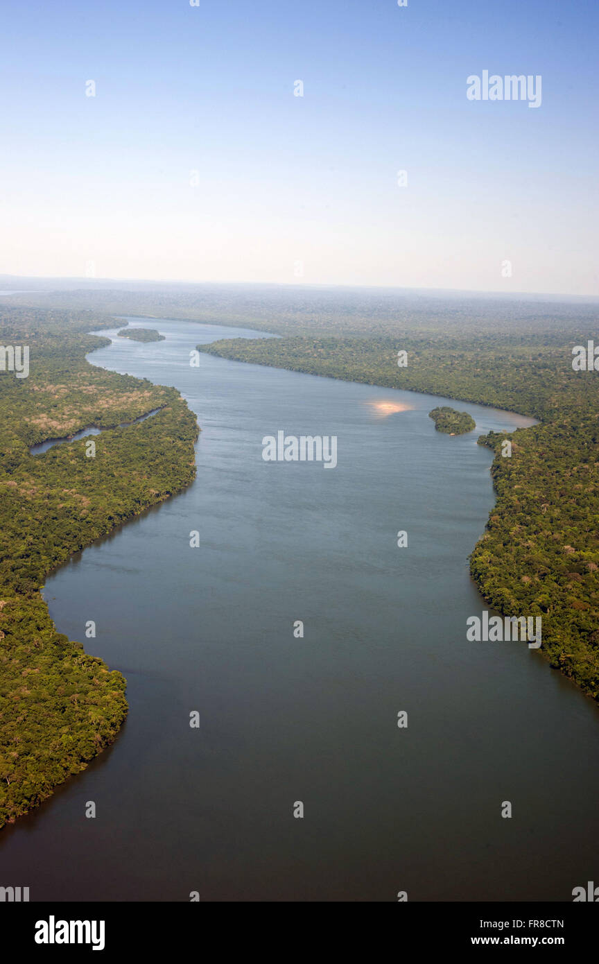 Aerial view of the Juruena River between Nova Bandeirantes and ...
