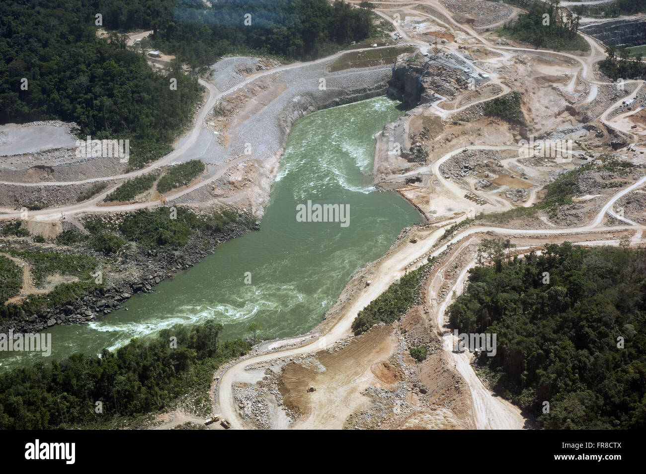 Aerial view of the works of HPP Teles Pires Stock Photo - Alamy