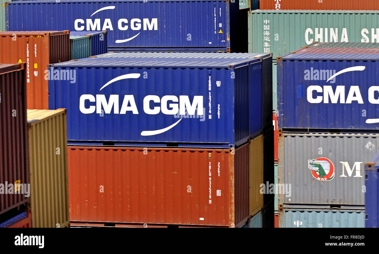 Containers at the Port of Rio de Janeiro Stock Photo - Alamy