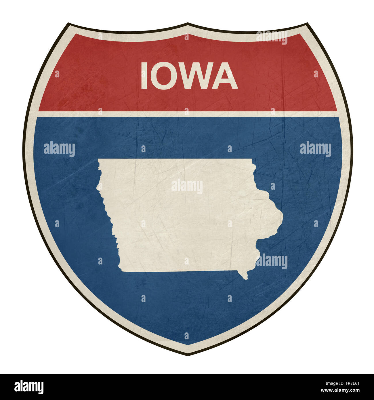 Iowa map hi-res stock photography and images - Alamy