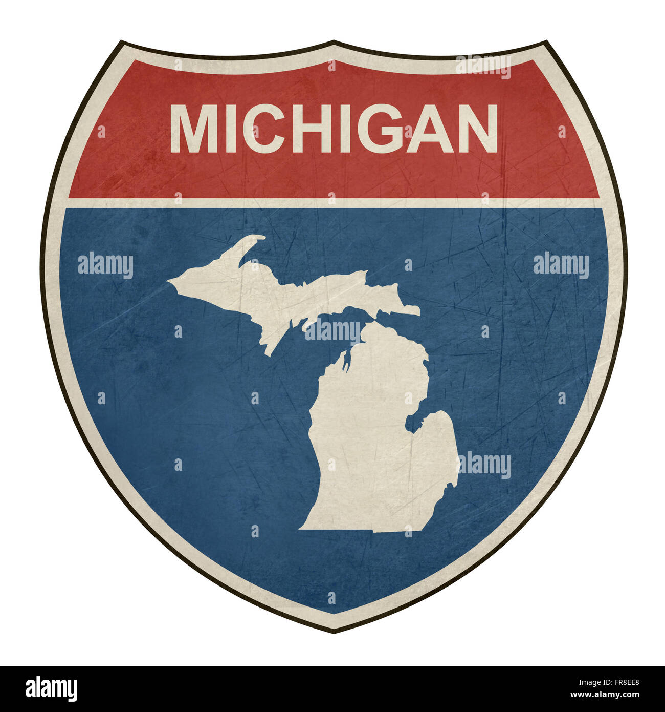 Michigan map hi-res stock photography and images - Alamy