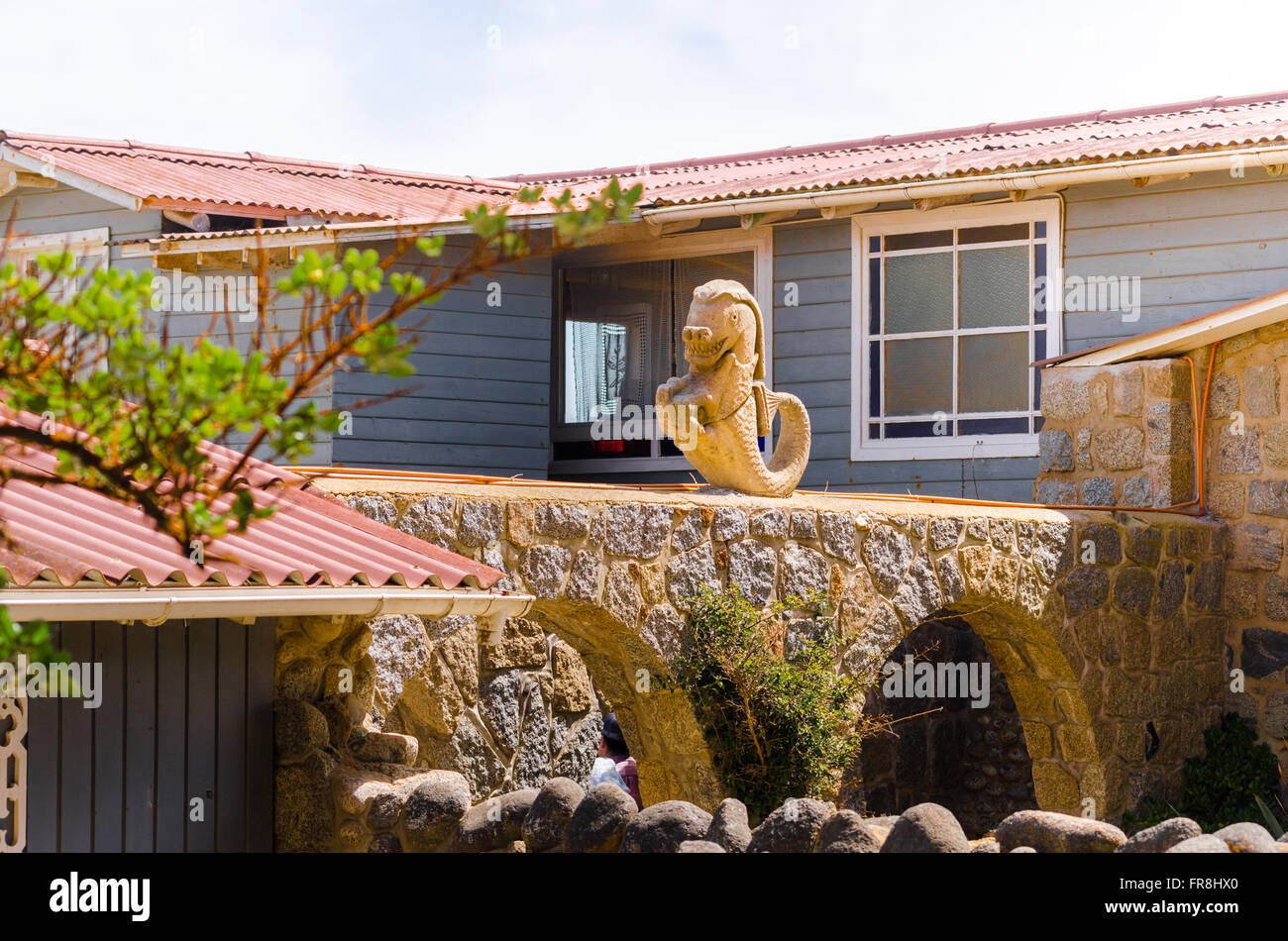 ISLA NEGRA, CHILE - NOV 23, 2014: Pablo Neruda's House Photo: Statue of ...