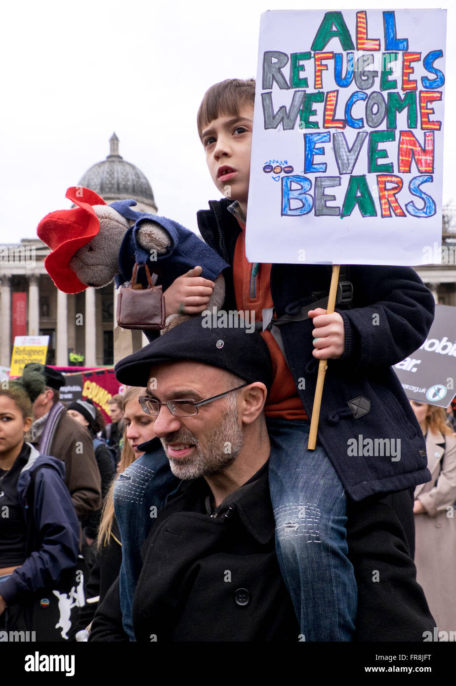 Stand up to Racism march welcoming Refugees & protesting against ...