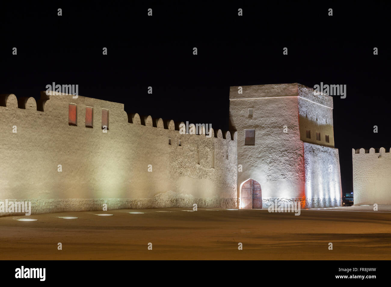 Riffa Fort at night, Kingdom of Bahrain Stock Photo - Alamy