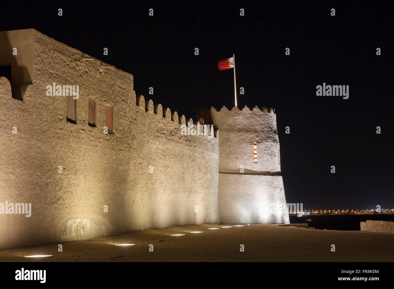 Riffa Fort at night, Kingdom of Bahrain Stock Photo - Alamy