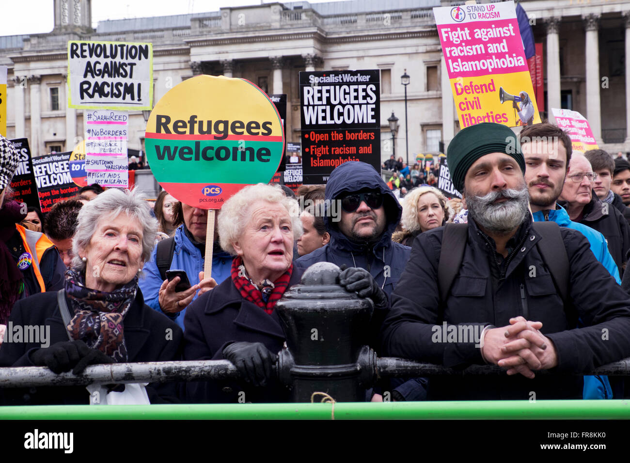 Stand up to Racism march welcoming Refugees & protesting against ...