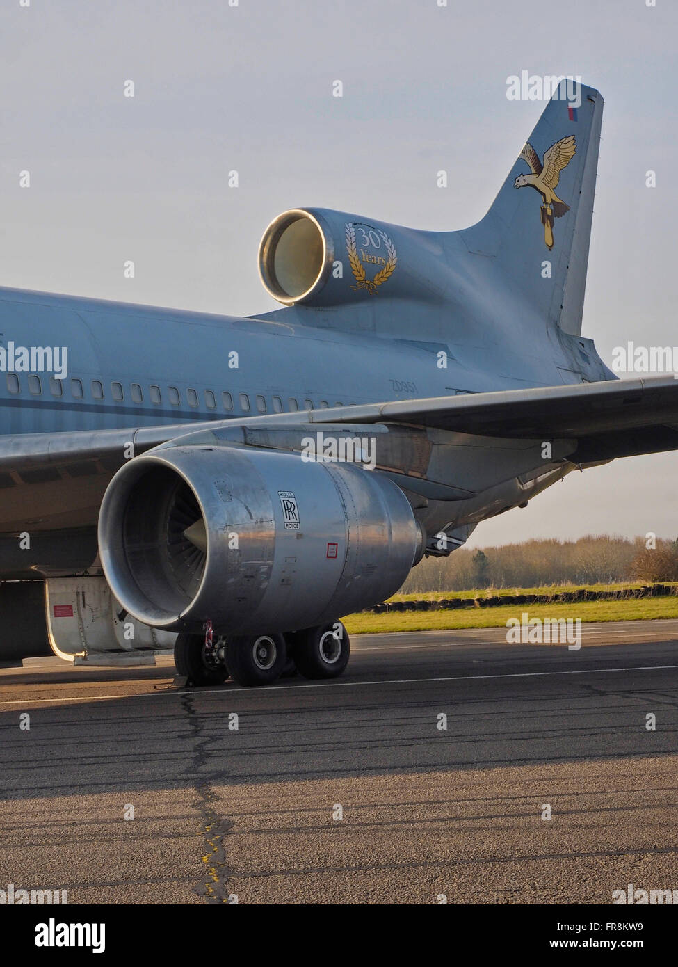 Lockheed TriStar, RAF tanker aircraft on the runway at Bruntingthorpe ...