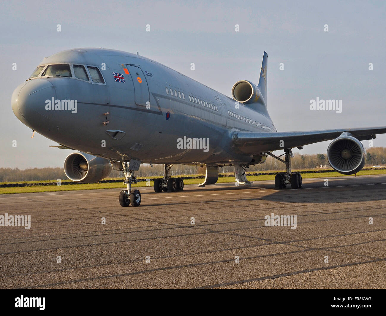 Lockheed TriStar, RAF tanker aircraft on the runway at Bruntingthorpe ...