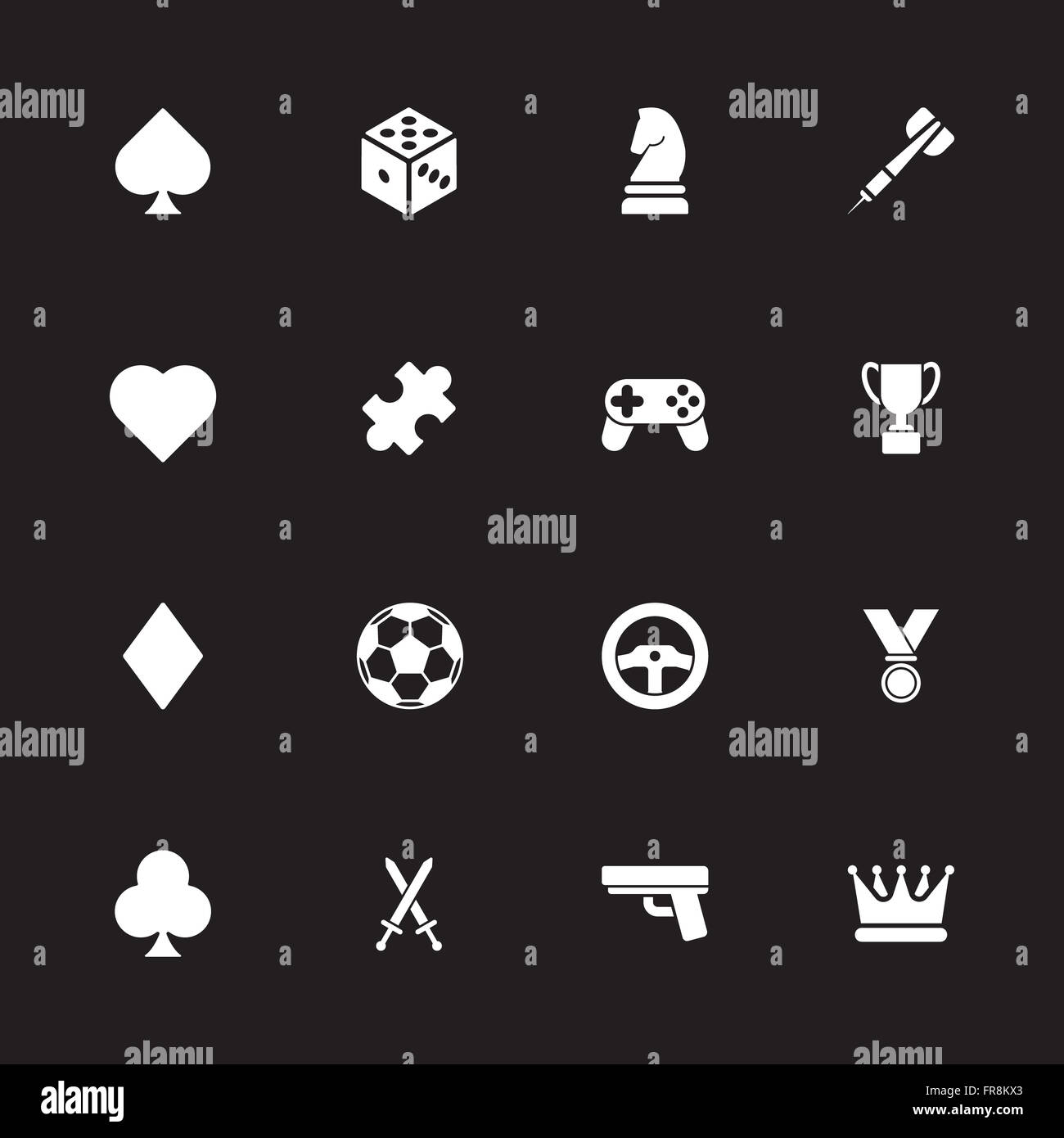 [JPEG] white simple flat game icon set for web, UI, infographic and ...