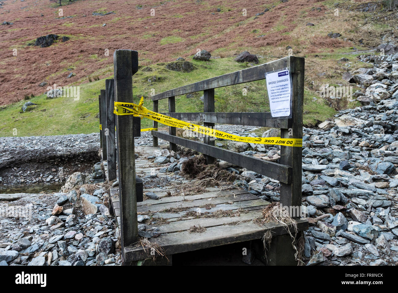 Bridge Over Angle Tarn Beck which was Damaged by Flooding During Storm ...