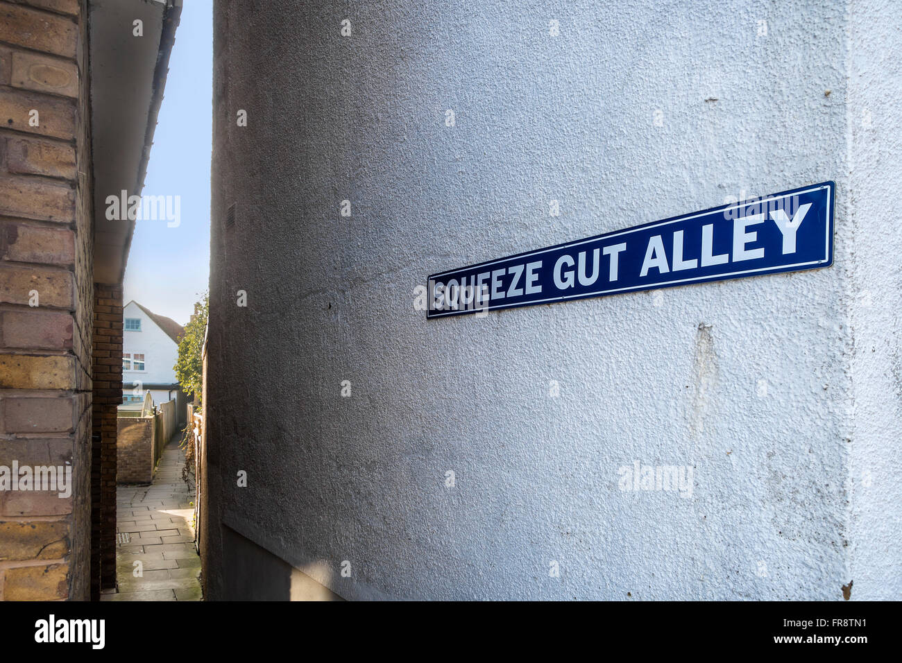 Squeeze Gut Alley Middle Wall Whitstable Kent UK Stock Photo - Alamy