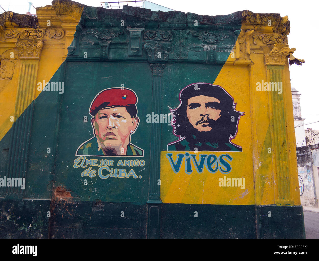 Chavez Che Guevara Cuba La Havane peinture murale Stock Photo - Alamy