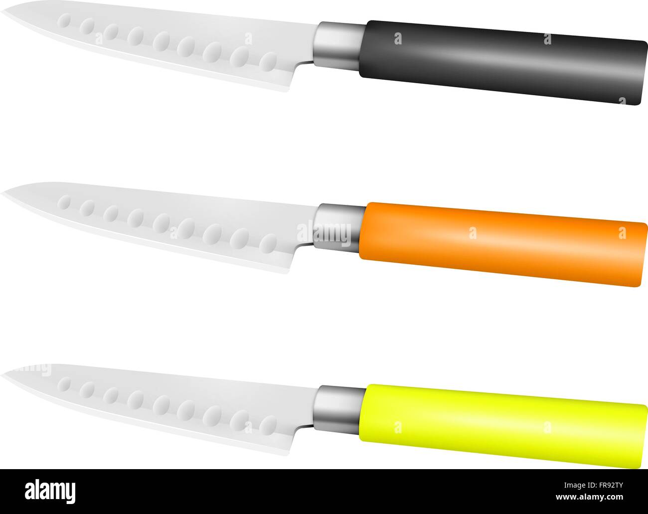 Chef knife with handle in different color Stock Vector Image & Art - Alamy