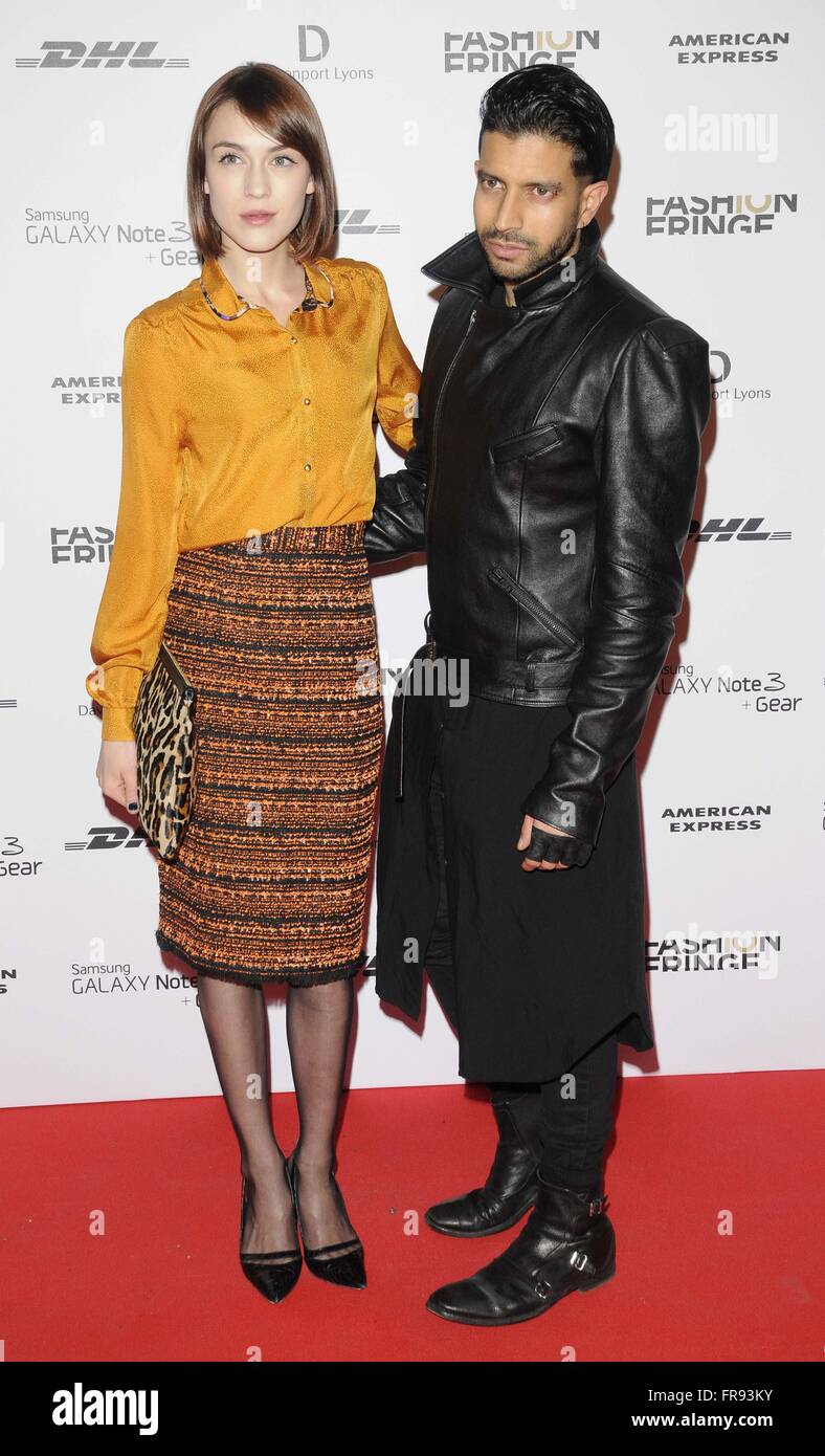 London, England, UK. Ella Catliff & guest at the Fashion Fringe 10th ...