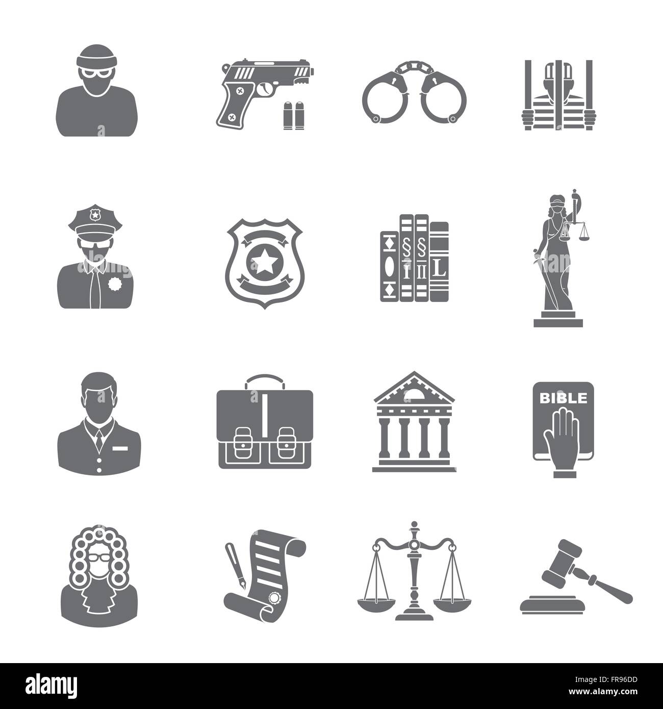 Crime and Punishment Icons Stock Vector Image & Art - Alamy
