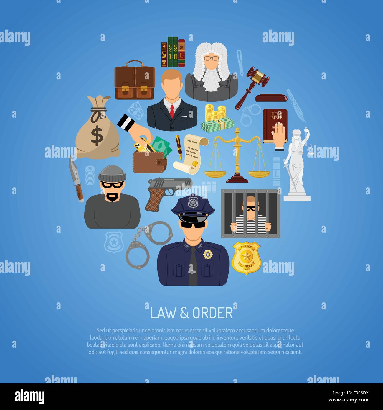 Law and Order Concept Stock Vector Image & Art - Alamy