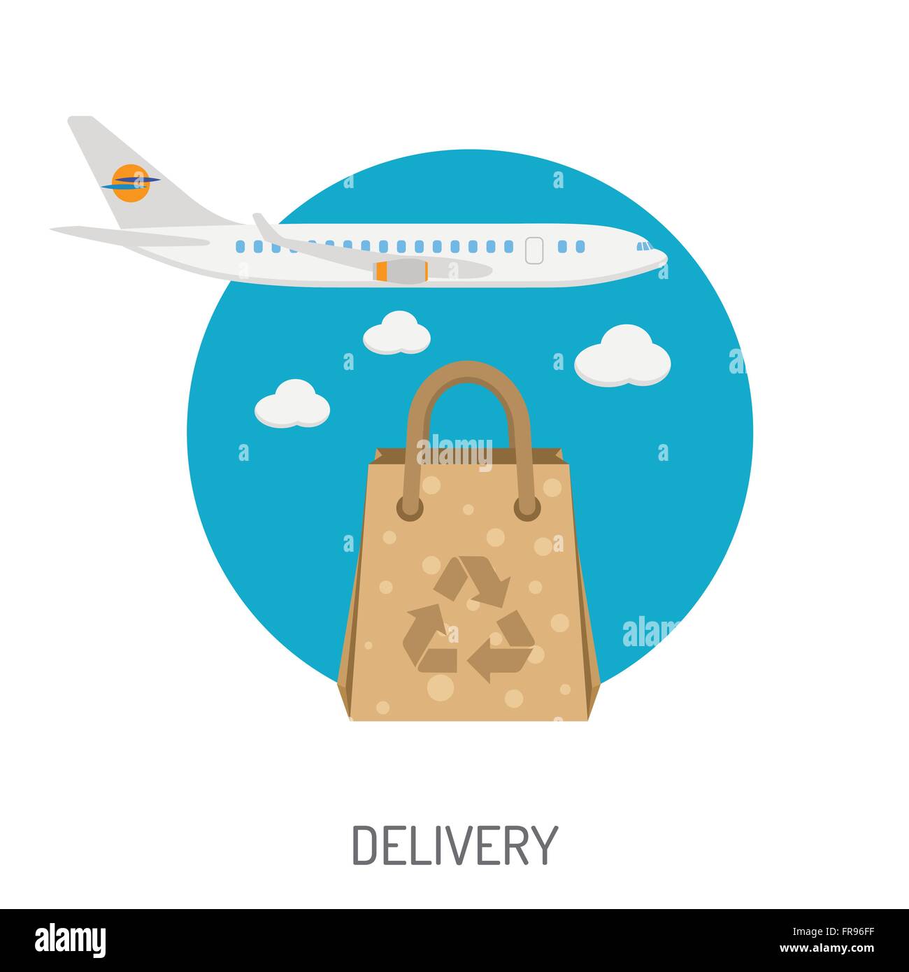 Delivery Goods Flat Icons Stock Vector Image & Art - Alamy