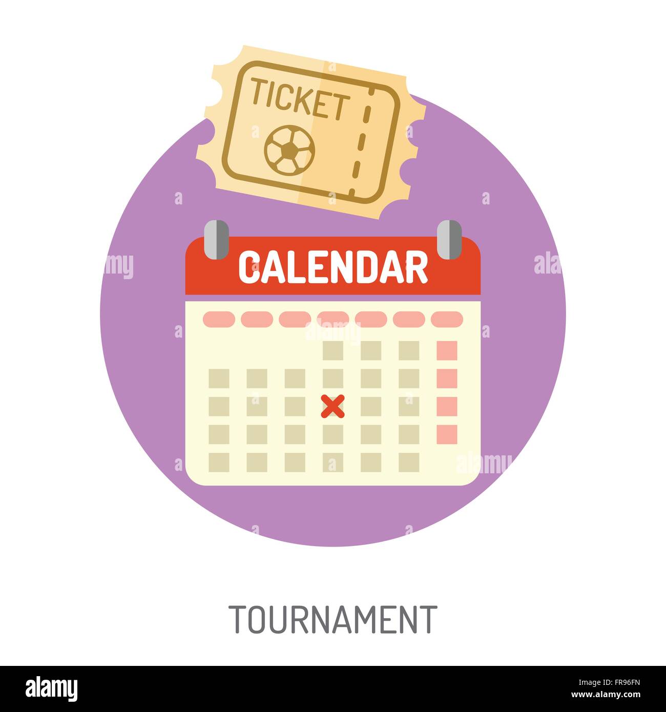 Soccer match ticket icon Stock Vector Images - Alamy