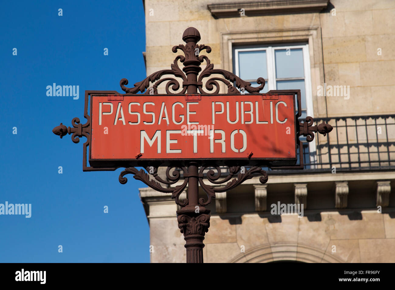 Metro sign in Paris France Stock Photo - Alamy